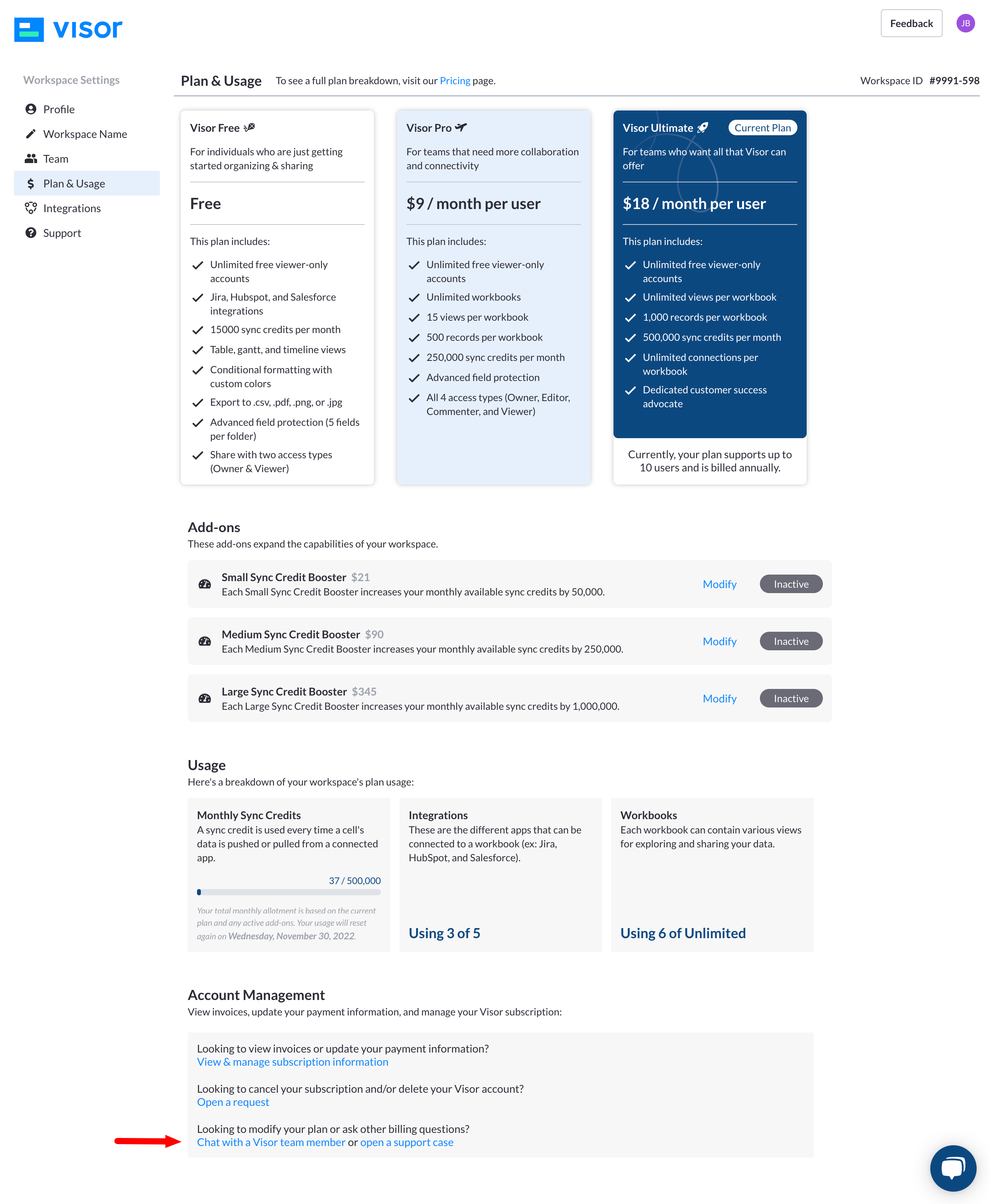 How to Update Subscription Plans – Visor